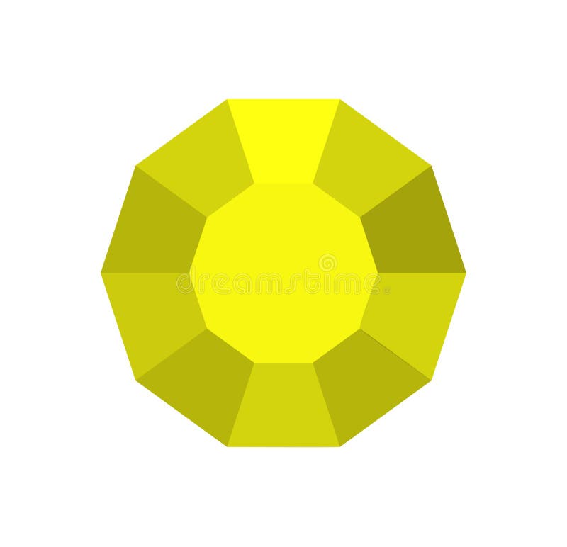 Yellow Gems. Yellow Diamond Vector Stock Vector - Illustration of ...
