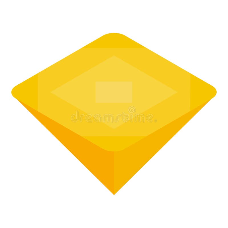 Yellow Gemstone Icon, Isometric Style Stock Vector - Illustration of ...