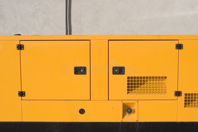Yellow generator stock image. Image of industry, voltage - 33669125