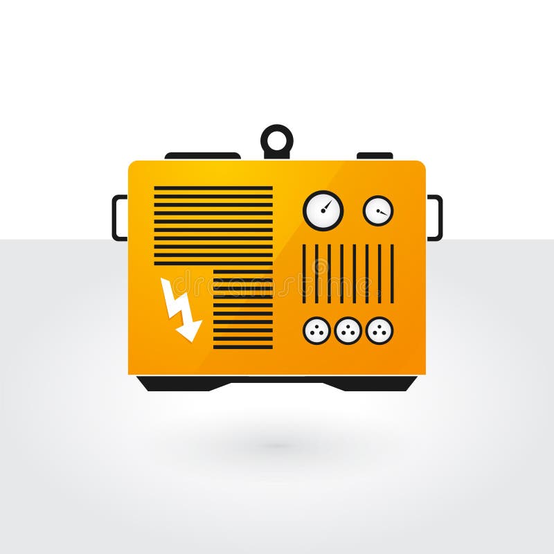 Yellow generator stock illustration. Illustration of gasoline - 47979954