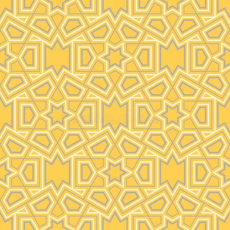 Yellow Geometric Background. Bright Seamless Pattern Stock Vector ...