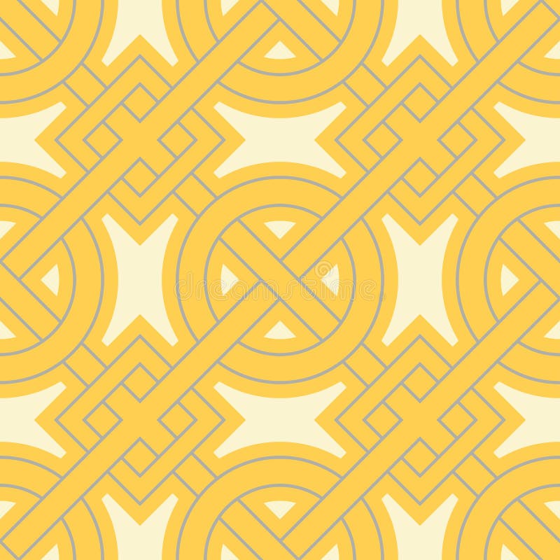Yellow Geometric Background. Bright Seamless Pattern Stock Vector ...