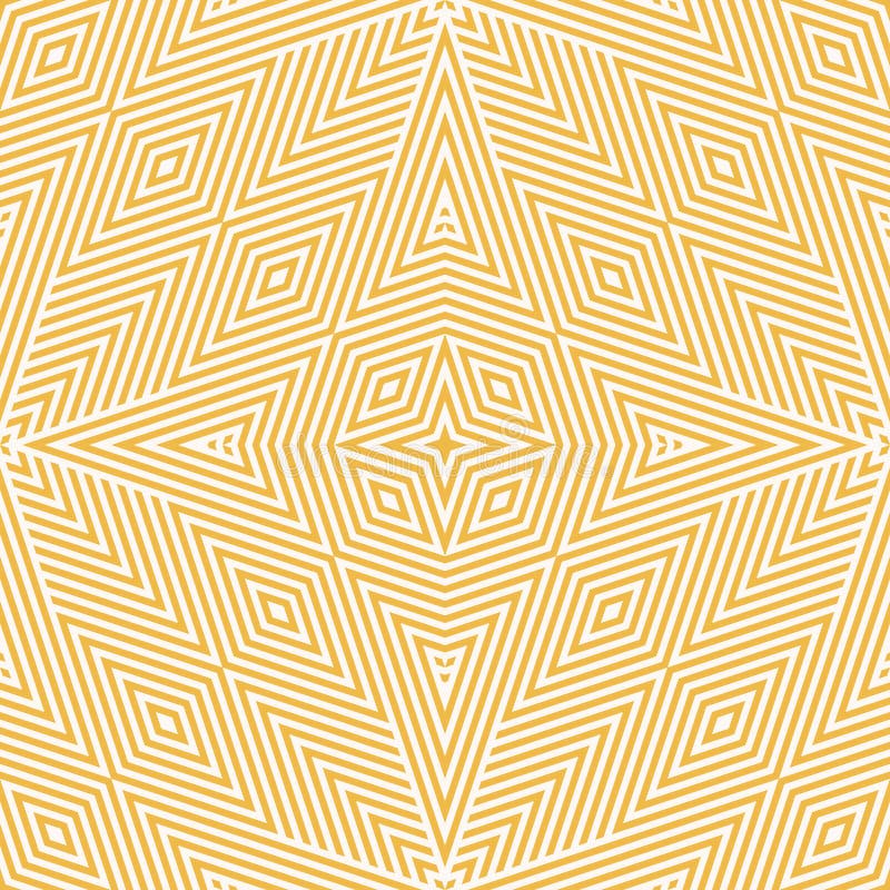 Yellow Geometric Lines Seamless Pattern. Modern Stylish Vector Linear ...