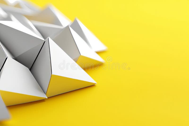 Yellow Geometric Triangle Pattern for Modern Designs Stock Photo ...