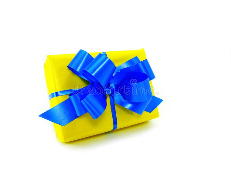 Yellow gift box stock photo. Image of yellow, isolated - 10421146