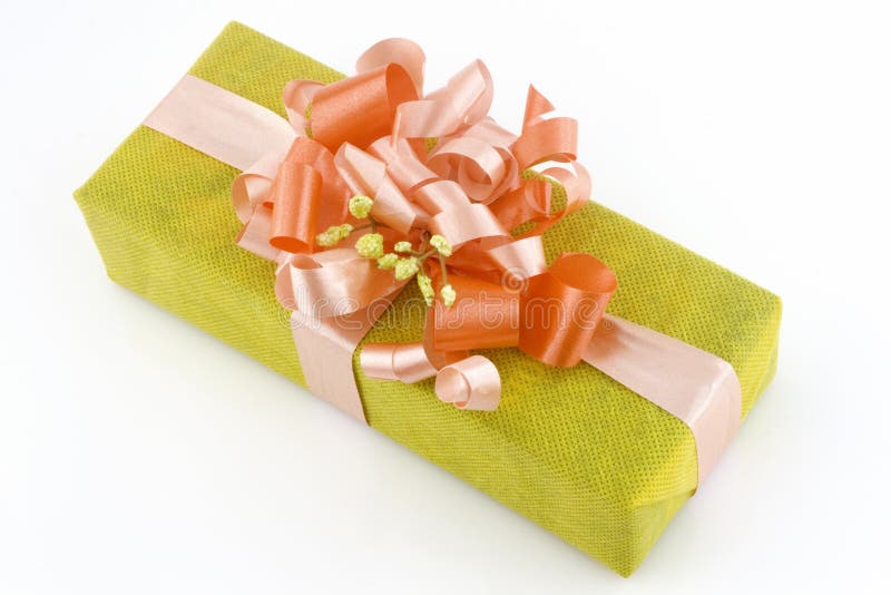 A Yellow Gift Box with Black Ribbon Puts on Black and Yellow Background ...