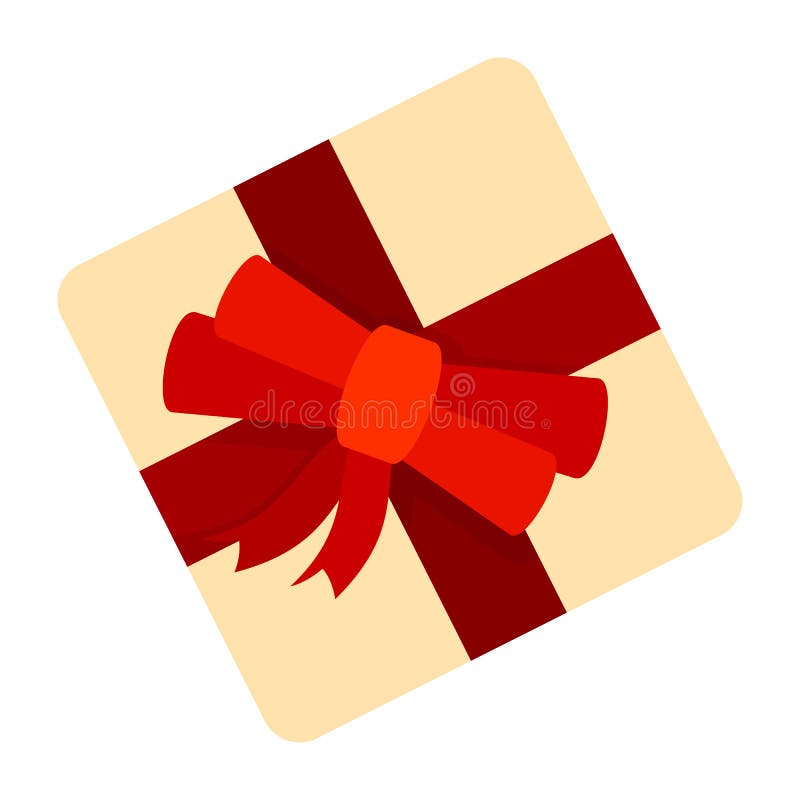 Yellow Gift Box Icon, Flat Style Stock Vector - Illustration of choose ...