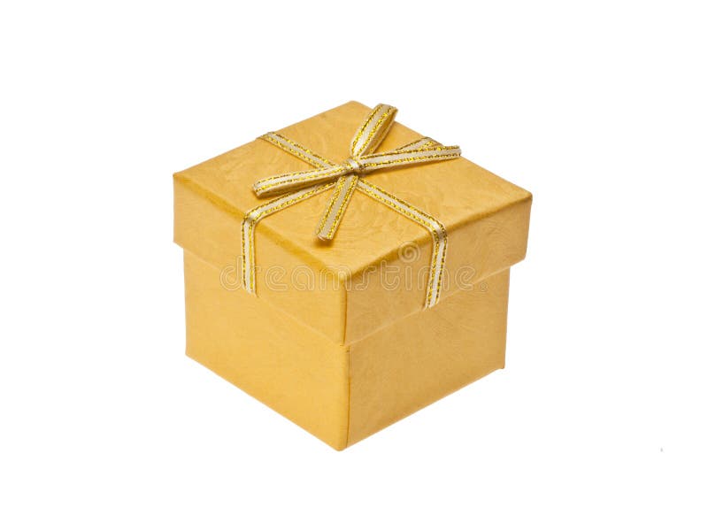 Yellow Gift Box with Ribbon Stock Image - Image of ribbon, birthday ...
