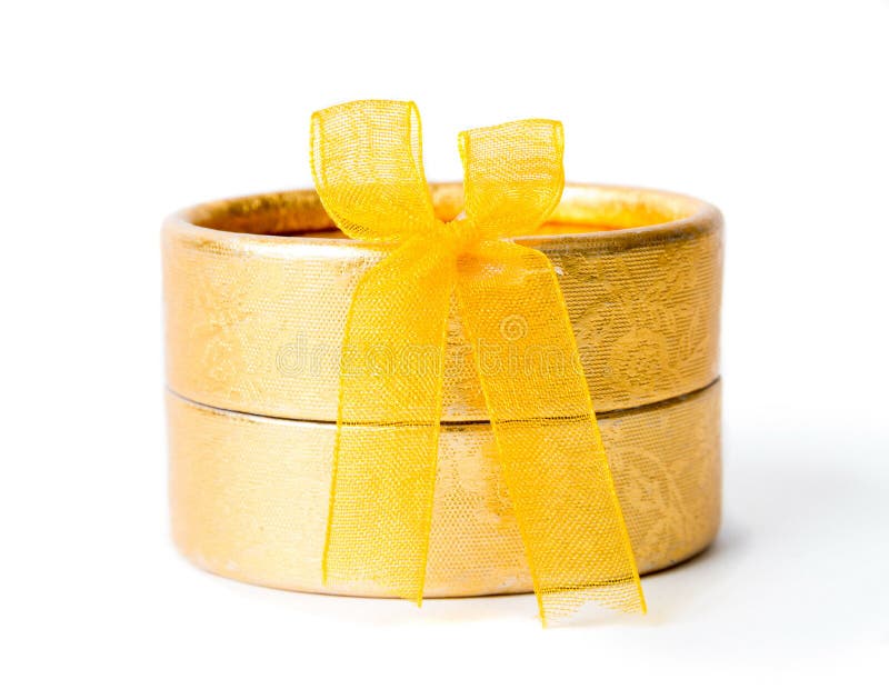 Yellow gift box stock image. Image of gift, isolated - 146952503