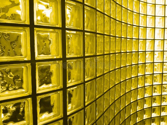 Yellow Glass Block stock image. Image of architecture - 43919083