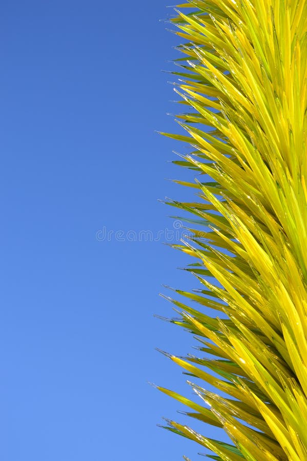 Yellow Glass Structure with Sky Stock Image - Image of artist, public ...