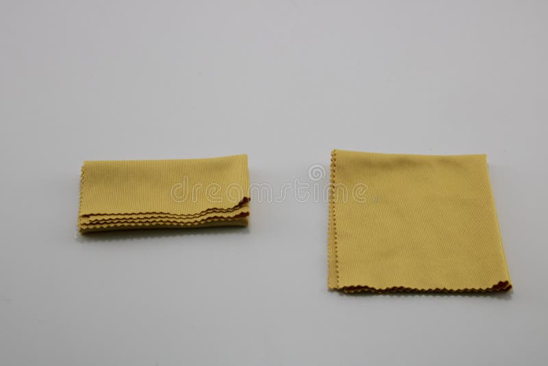 Yellow Glasses Cleaning Cloth. White Background Stock Photo - Image of ...