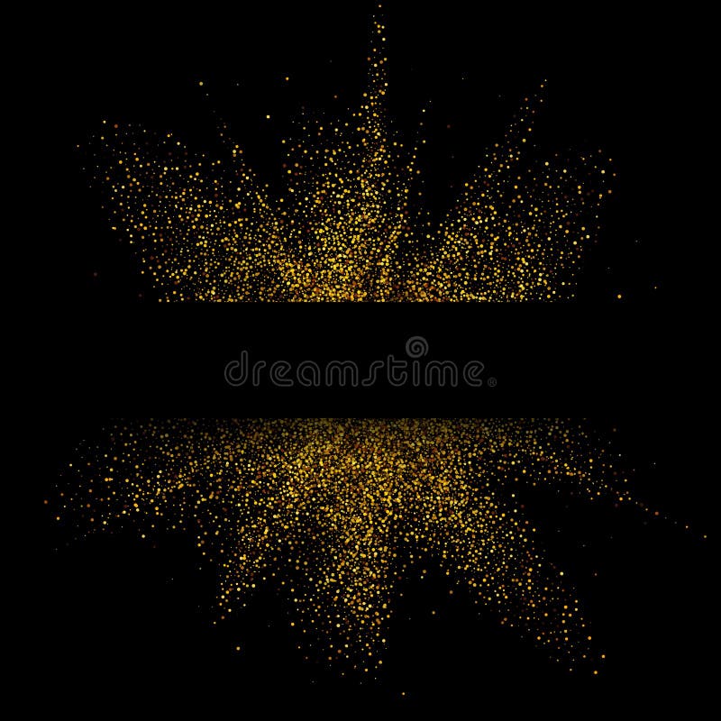 Black Background with Yellow Glitter Explosion. Stock Vector ...