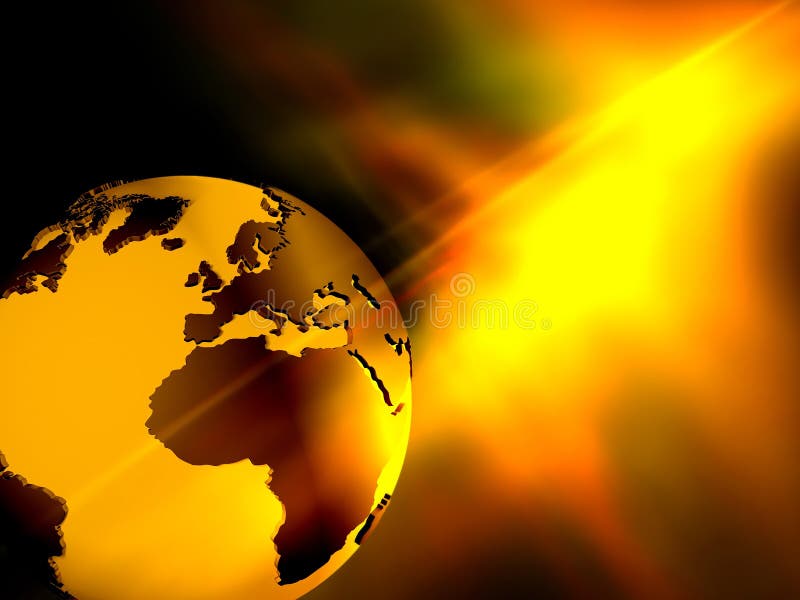 Yellow globe stock illustration. Illustration of dimensional - 4847046