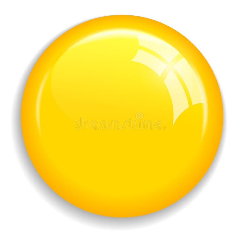 Yellow magnet button stock vector. Illustration of reflection - 320488306
