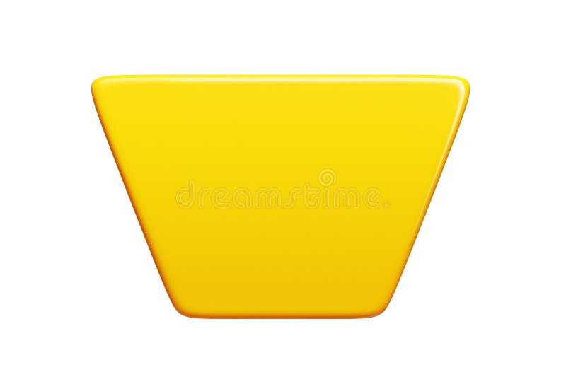 Yellow Glossy Rectangular Text Banner. 3d Render Illustration Stock ...