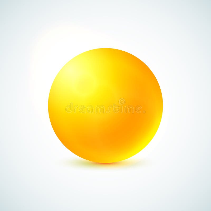 Yellow sphere stock vector. Illustration of button, planet - 8363914
