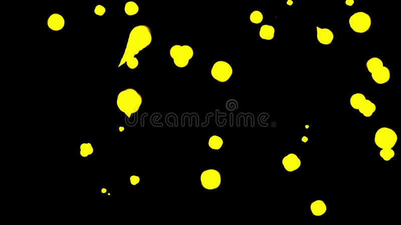 Yellow Glow Particles with Abstract Light Motion Create a Mesmerizing ...