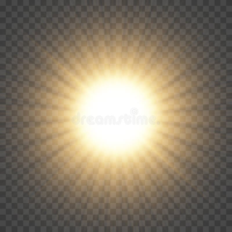 The Yellow Glowing Light Explodes with a Blast with a Transparent One ...