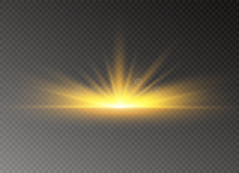 Yellow glowing light stock vector. Illustration of element - 154133477