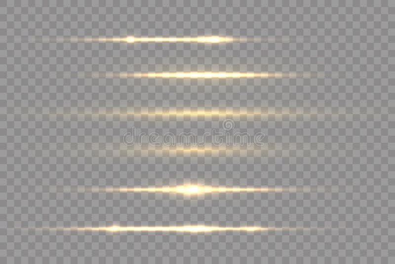 Yellow Glowing Light, Shining Sun, Bright Flash. Stock Vector ...