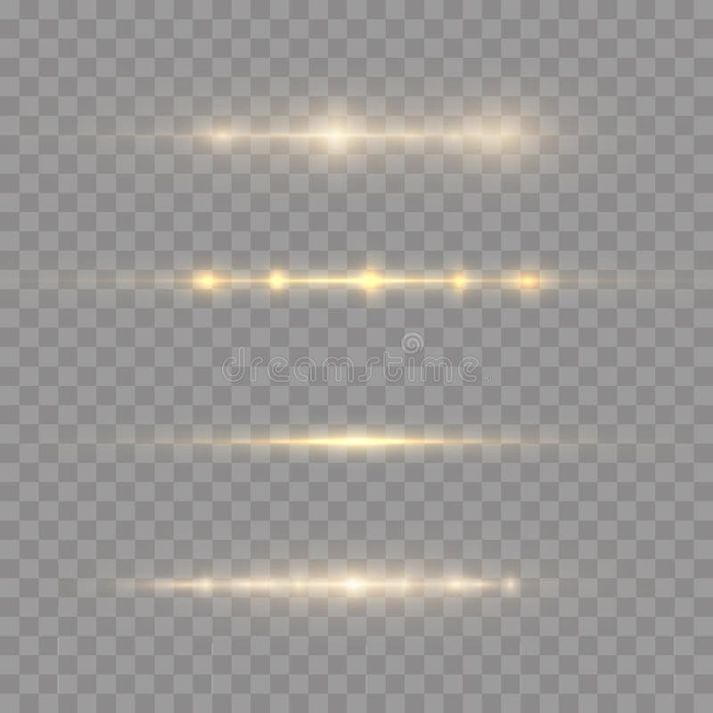 Yellow Glowing Light, Shining Sun, Bright Flash. Stock Vector ...