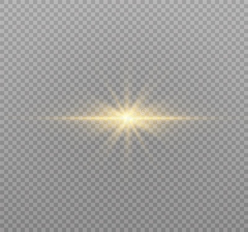 Yellow glowing light stock vector. Illustration of glitter - 155766165