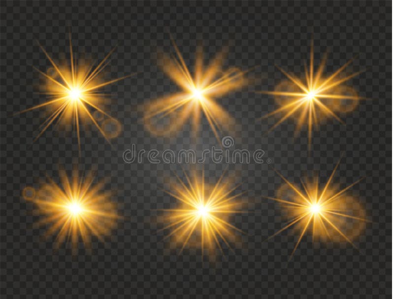 Yellow glowing light stock vector. Illustration of flare - 146309647