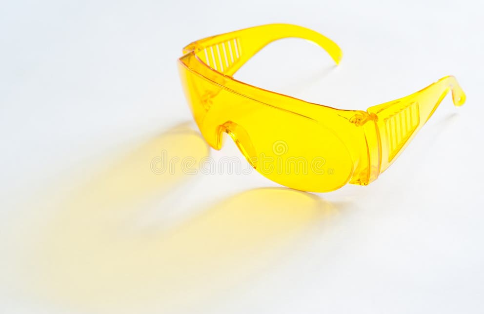 Yellow goggles stock image. Image of light, vision, closeup - 20412297