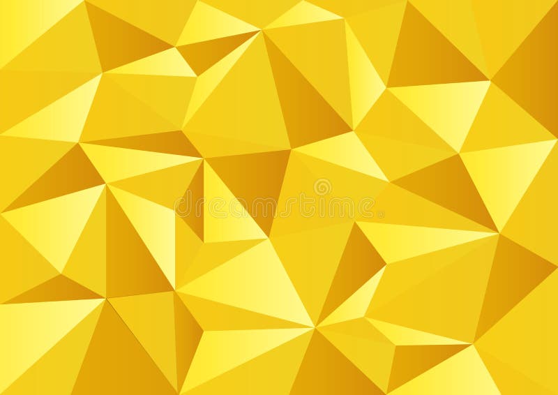 Yellow Gold Celebration Polygon Background Stock Vector - Illustration ...