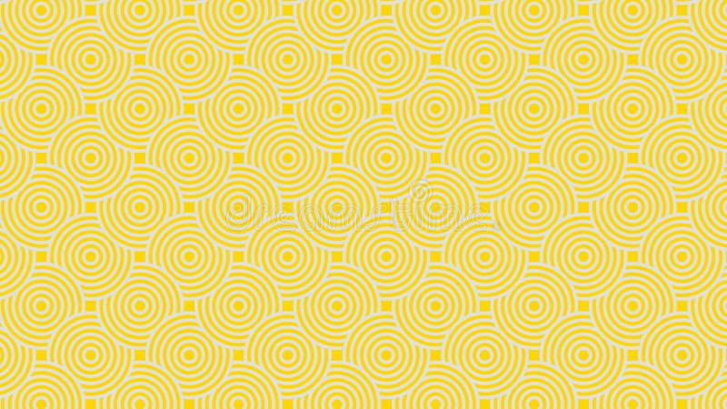 Yellow Gold Circles Traditional Chinese Texture Seamless Pattern ...