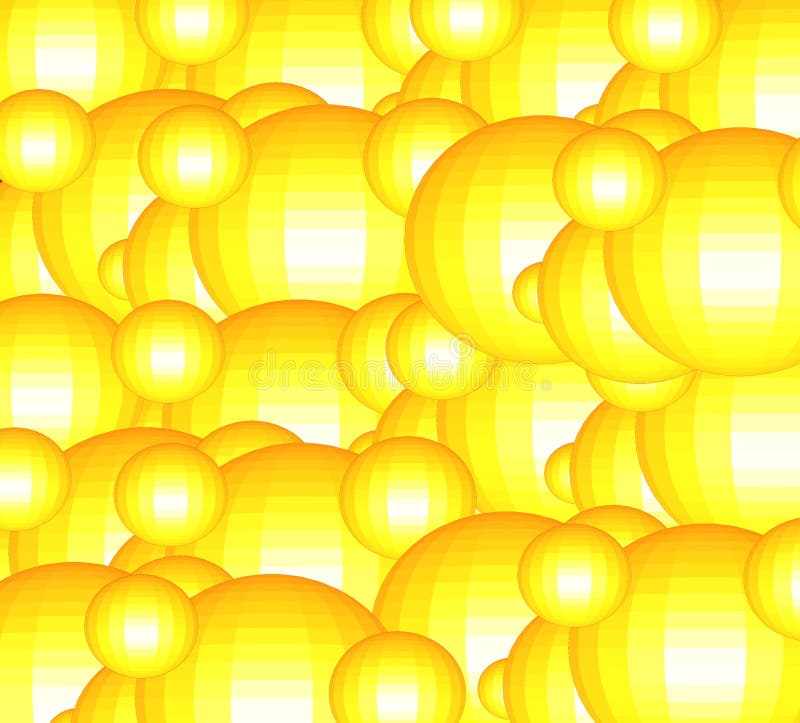 Yellow Gold Glossy and Glass Blur Balls Stock Illustration ...