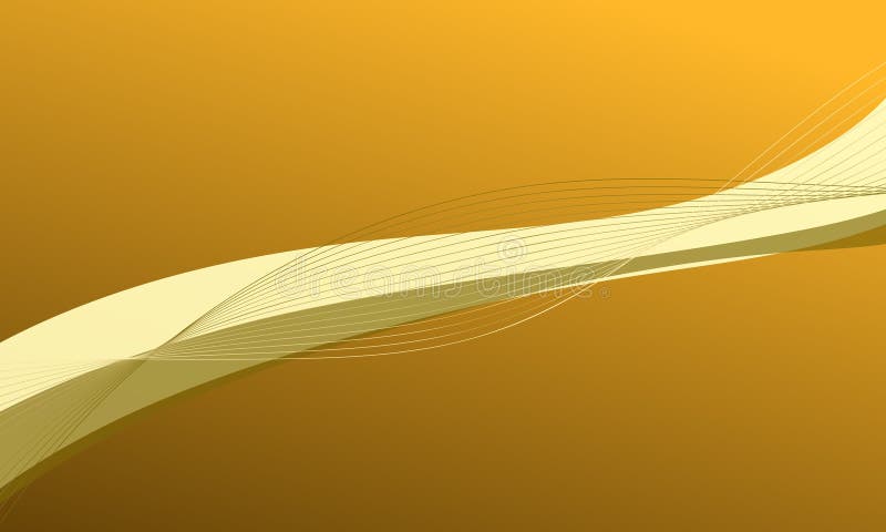 Yellow Gold Lines Curves Wave Abstract Background for Artwork Design ...