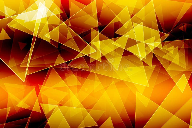 Yellow Gold Triangle Background Stock Illustration - Illustration of ...
