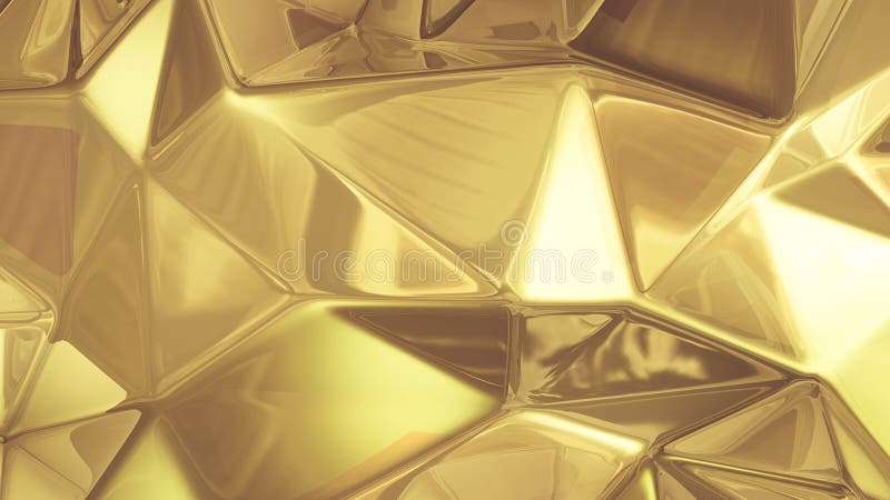 Golden Crystal Background. 3d Illustration, 3d Rendering Stock ...