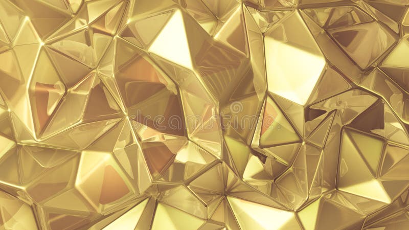 Yellow Crystal Gem Wall Background. Stock Illustration - Illustration ...