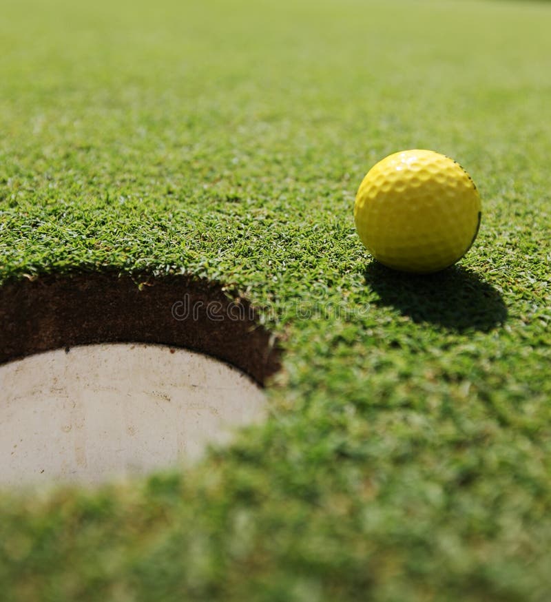 Yellow golf-ball stock image. Image of grass, golf, ball - 11055209