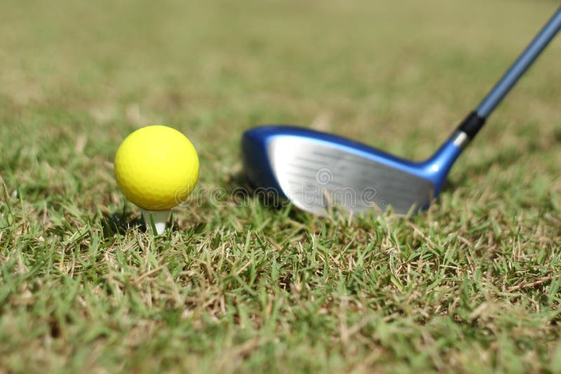 Yellow Golf ball stock image. Image of hitting, play - 44864669