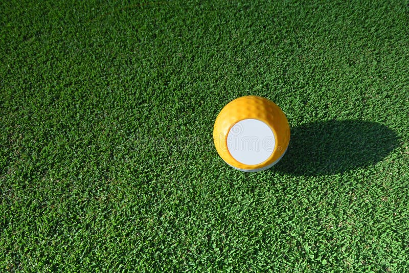 Yellow golf. stock image. Image of sport, nature, macro - 95227601