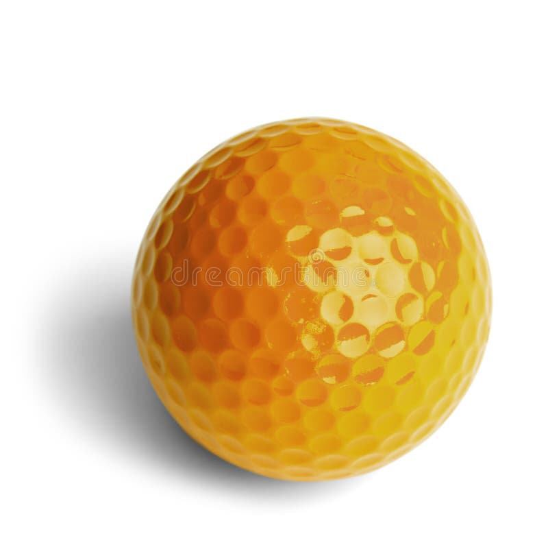 Yellow Golf Ball stock photo. Image of bright, brightly - 31402514