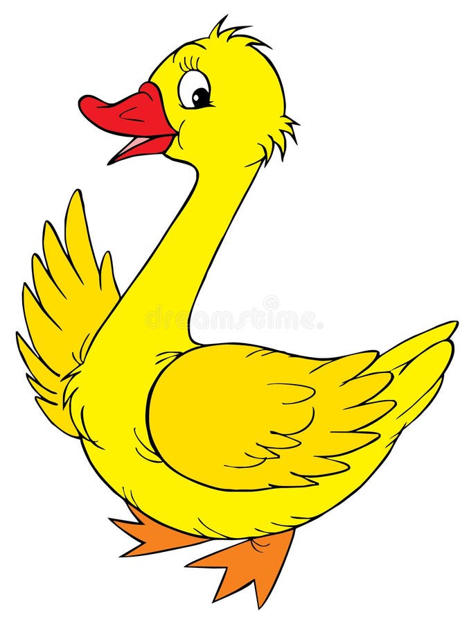 Yellow Goose (vector Clip-art) Stock Vector - Illustration of fowl ...
