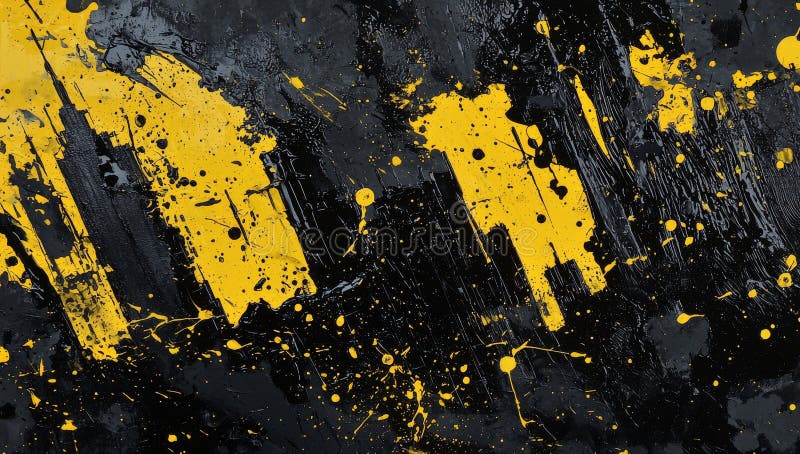 Yellow Graffiti Pattern with Abstract Doodles and Seamless Design ...