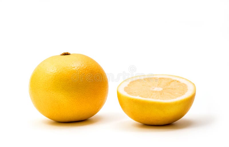 Grapefruits. Whole Grapefruit on a White Background, Highlighted ...