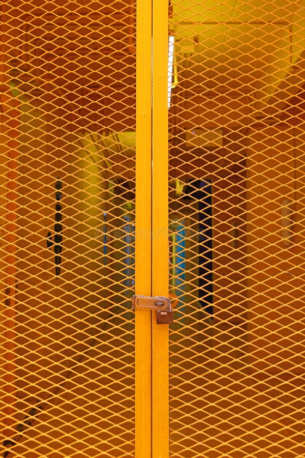Yellow Grating Steel for Background Stock Photo - Image of factory ...