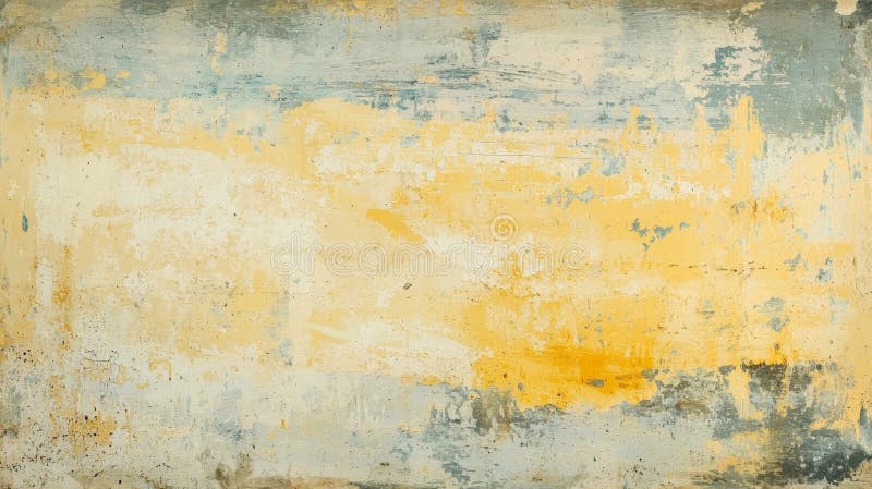 Yellow and Gray Paint Layers Create a Distressed Wall Texture with ...