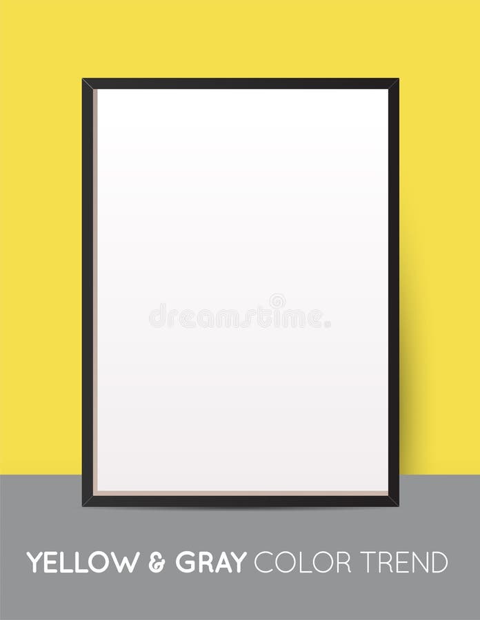 Yellow and Gray Trendy Color Vertical Collage Layout Template. Frames ...
