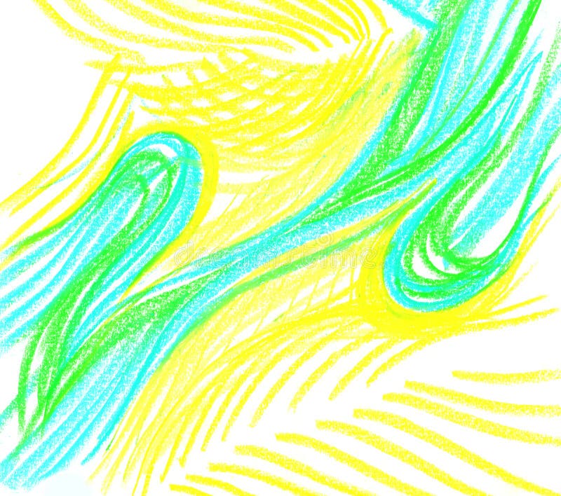 Yellow Green Abstract Pencil Texture on a White Background Stock Image ...