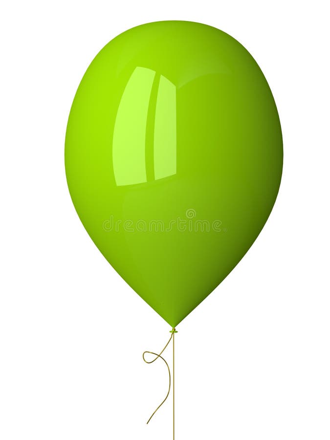 Yellow-green balloon stock illustration. Illustration of birthday ...
