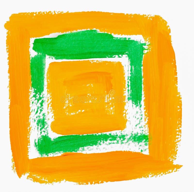 Yellow Green Bright Painted Square Stock Illustration - Illustration of ...