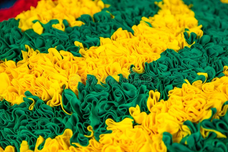 Yellow and Green Carpet Texture, Background. Stock Image - Image of ...